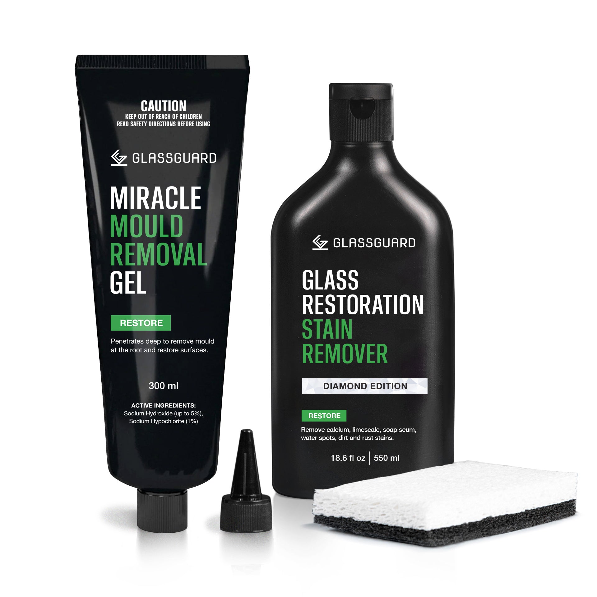 GLASSGUARD™ Glass Stain & Mould Remover Bundle